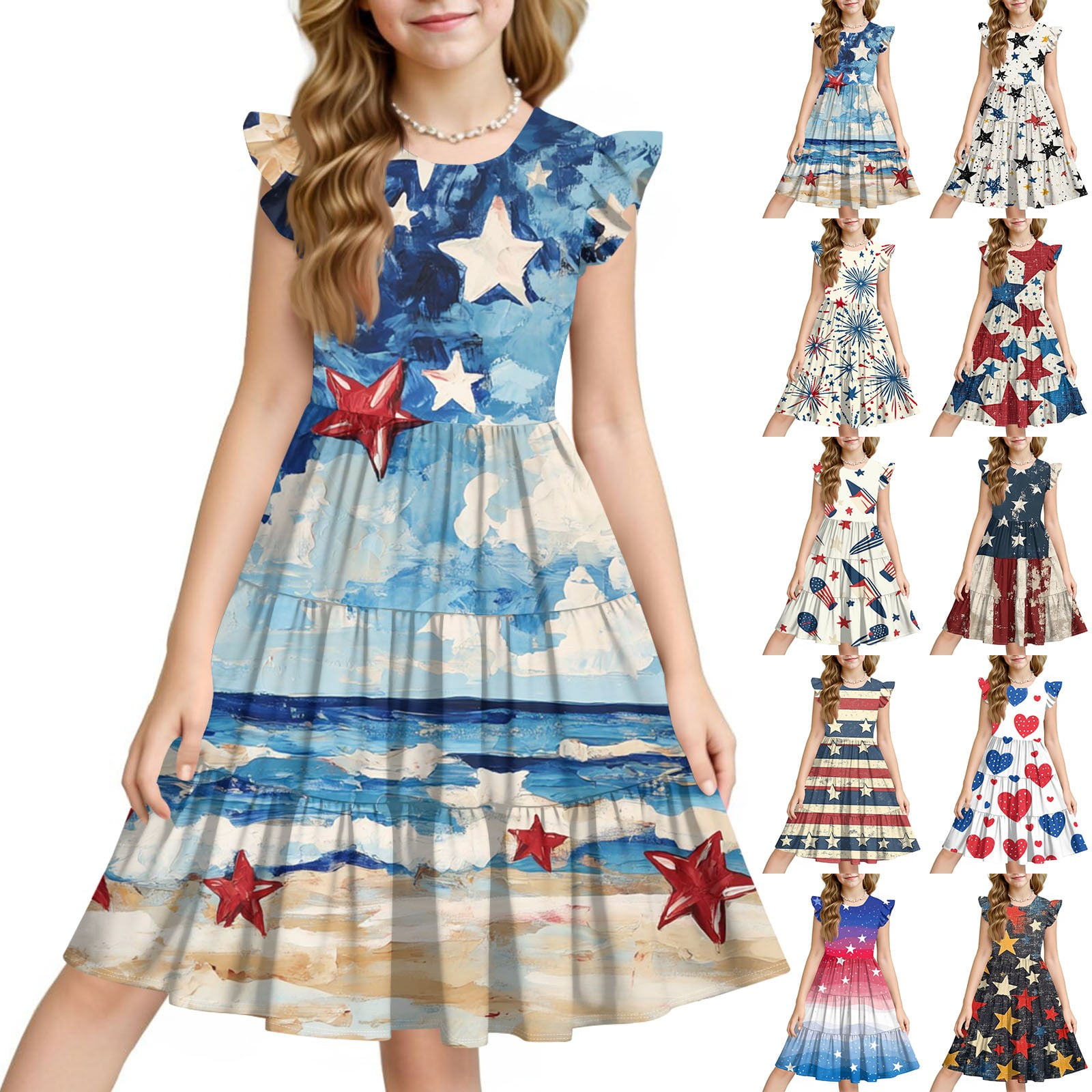 Divhosrg 4th Of July Outfits for Girls 6t, Girls Fourth Of July ...