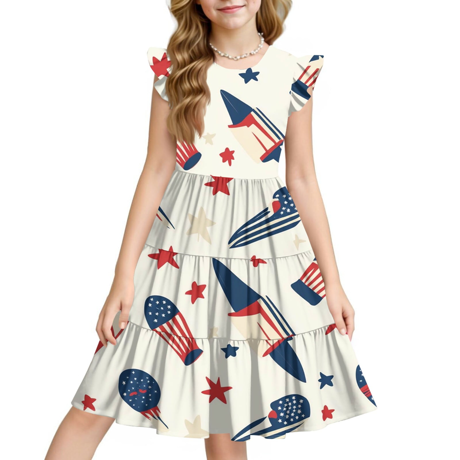 Divhosrg 4th Of July Outfits for Girls, Girls Fourth Of July American ...