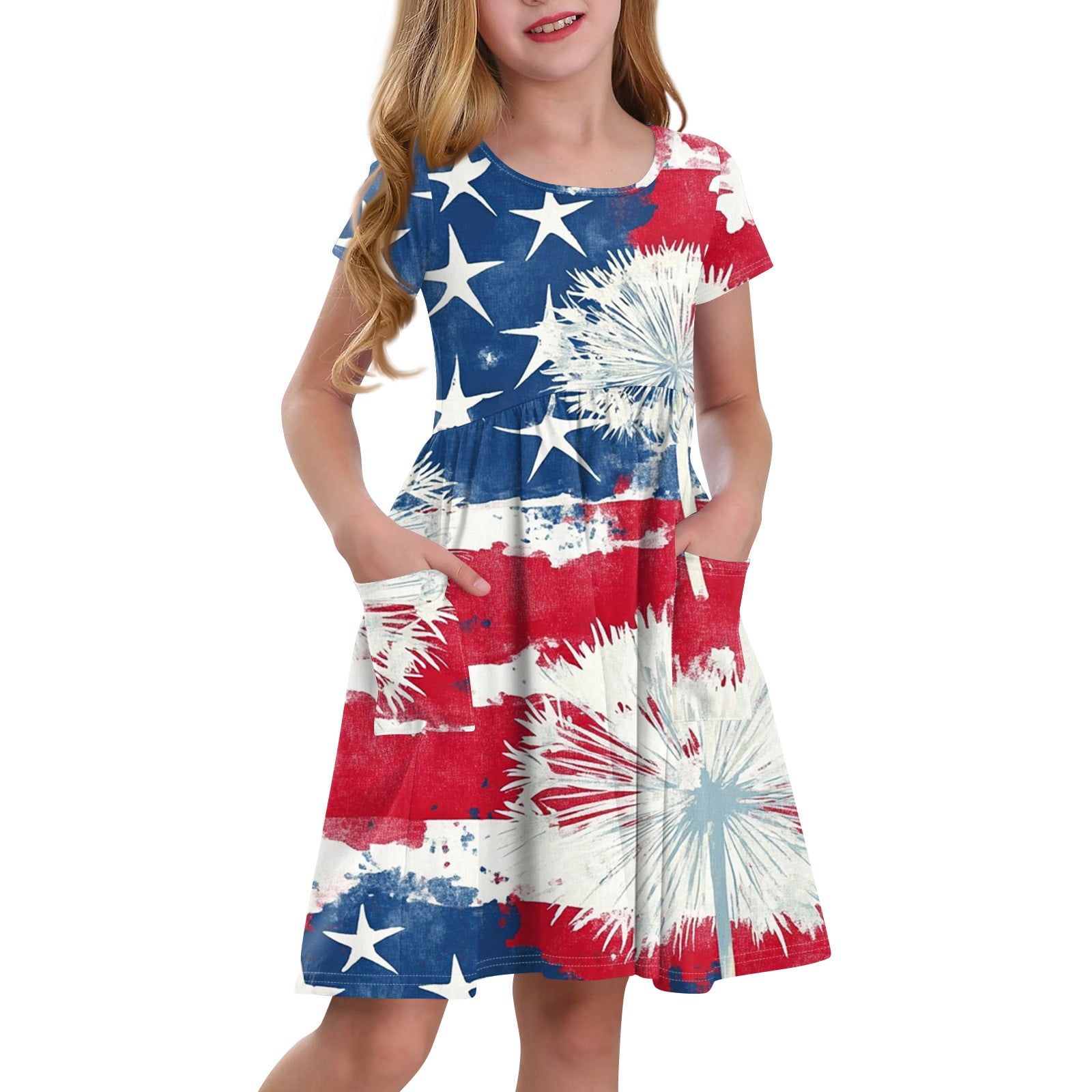 Divhosrg 4th Of July Outfits for Girls, Girls Fourth Of July American ...
