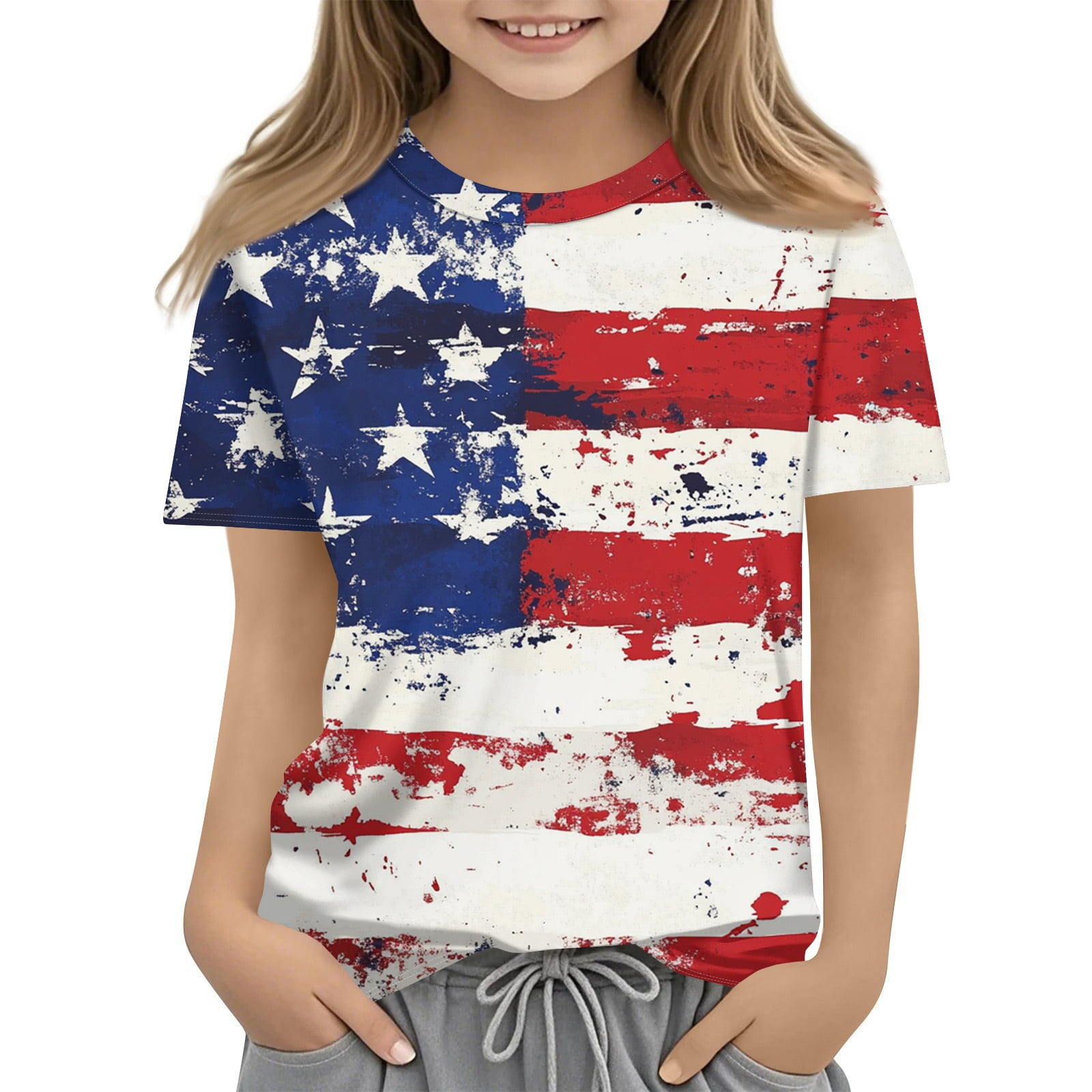 Divhosrg 4th of July Outfits for Girls, Usa Shirt Kids Girls, Toddler ...