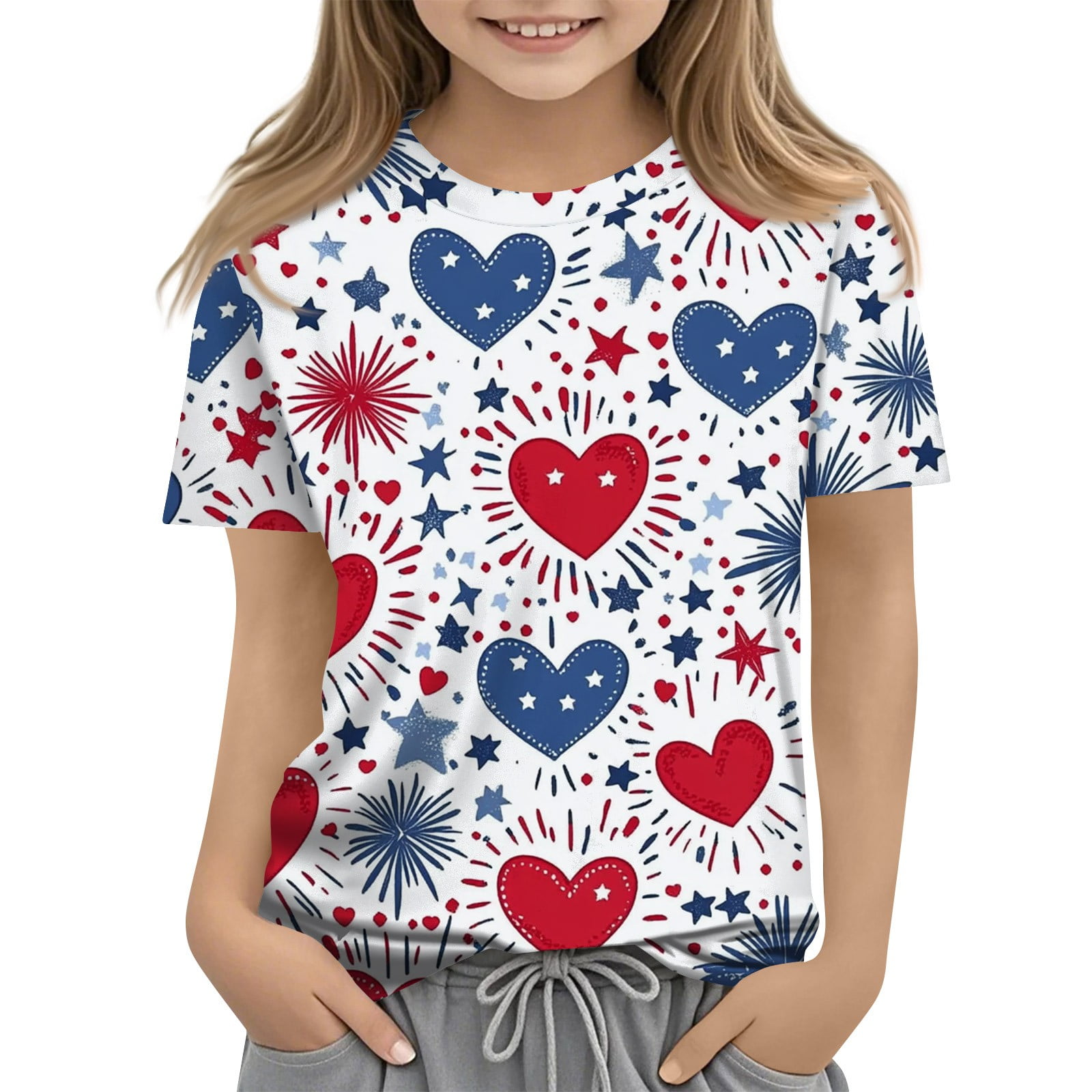 Divhosrg 4th of July Outfits for Teen Girls, Usa Shirt Kids, Toddler ...