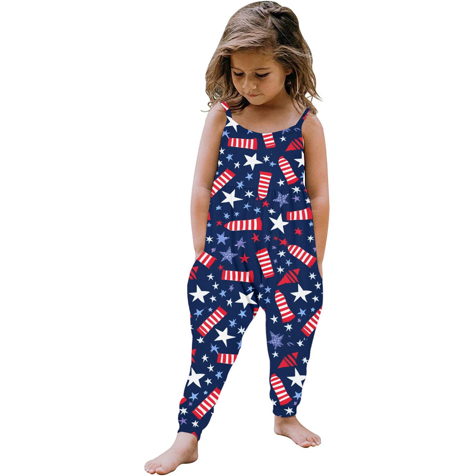 Divhosrg 4th Of July Girls Jumpsuit 7-8, 4th Of July Baby Girl Boy ...