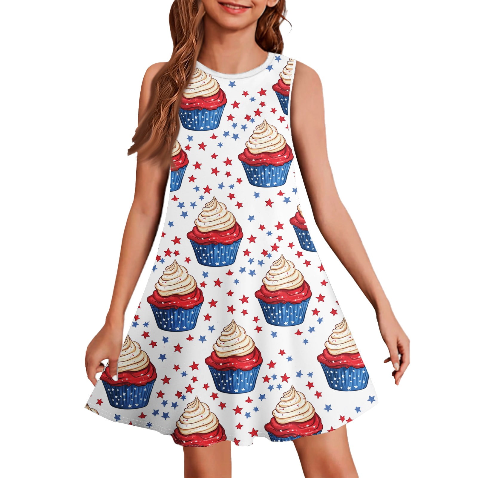 Divhosrg Girls 4th Of July Tee Shirt Dress, Girls Fourth Of July ...