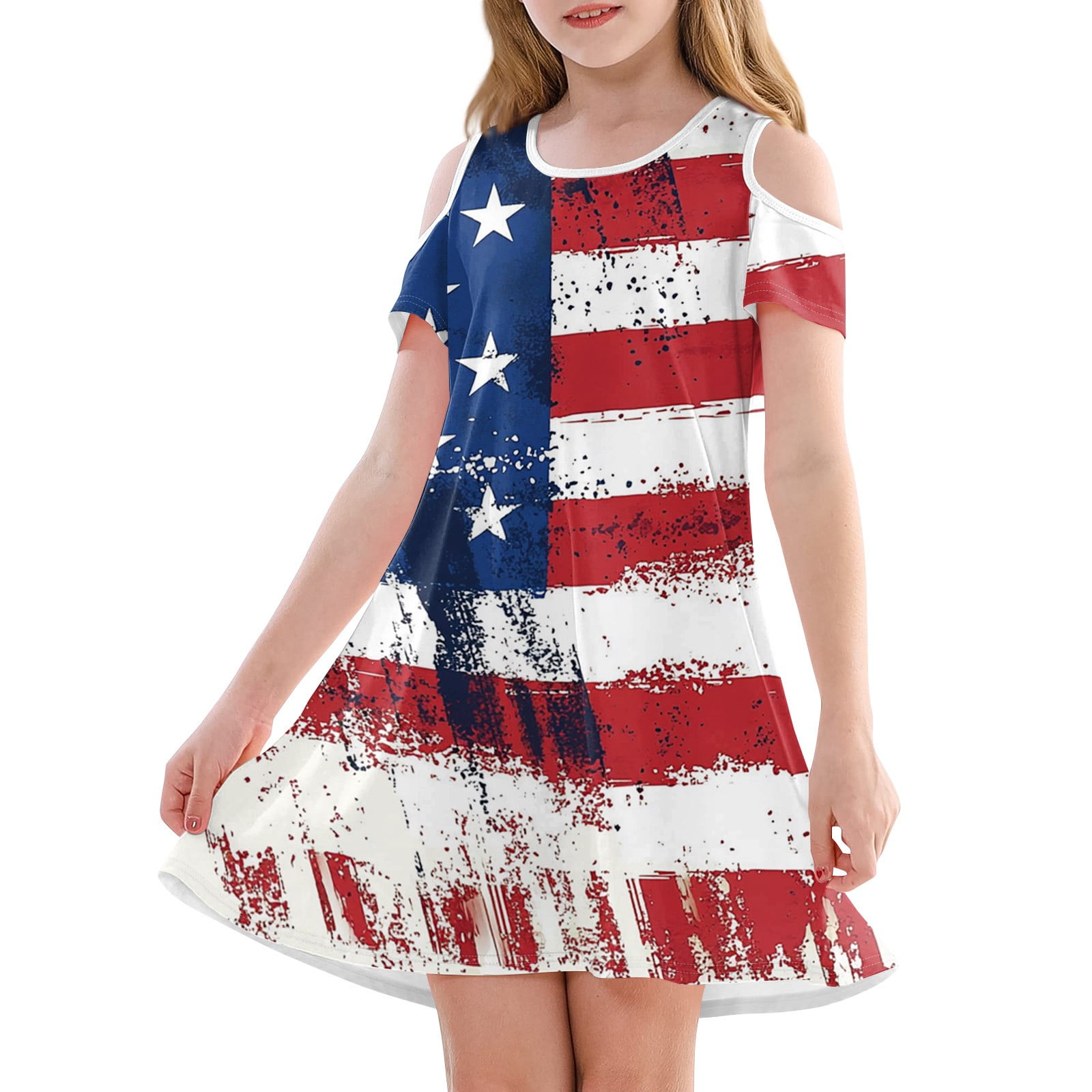 Divhosrg Girls 4th Of July Tee Shirt Dress, Girls Fourth Of July ...
