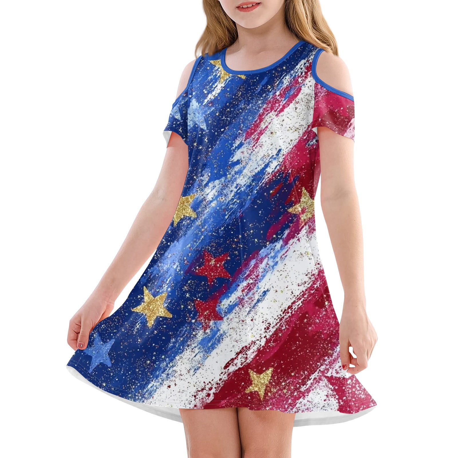 Divhosrg Girls 4th Of July Tee Shirt Dress, Girls Fourth Of July ...