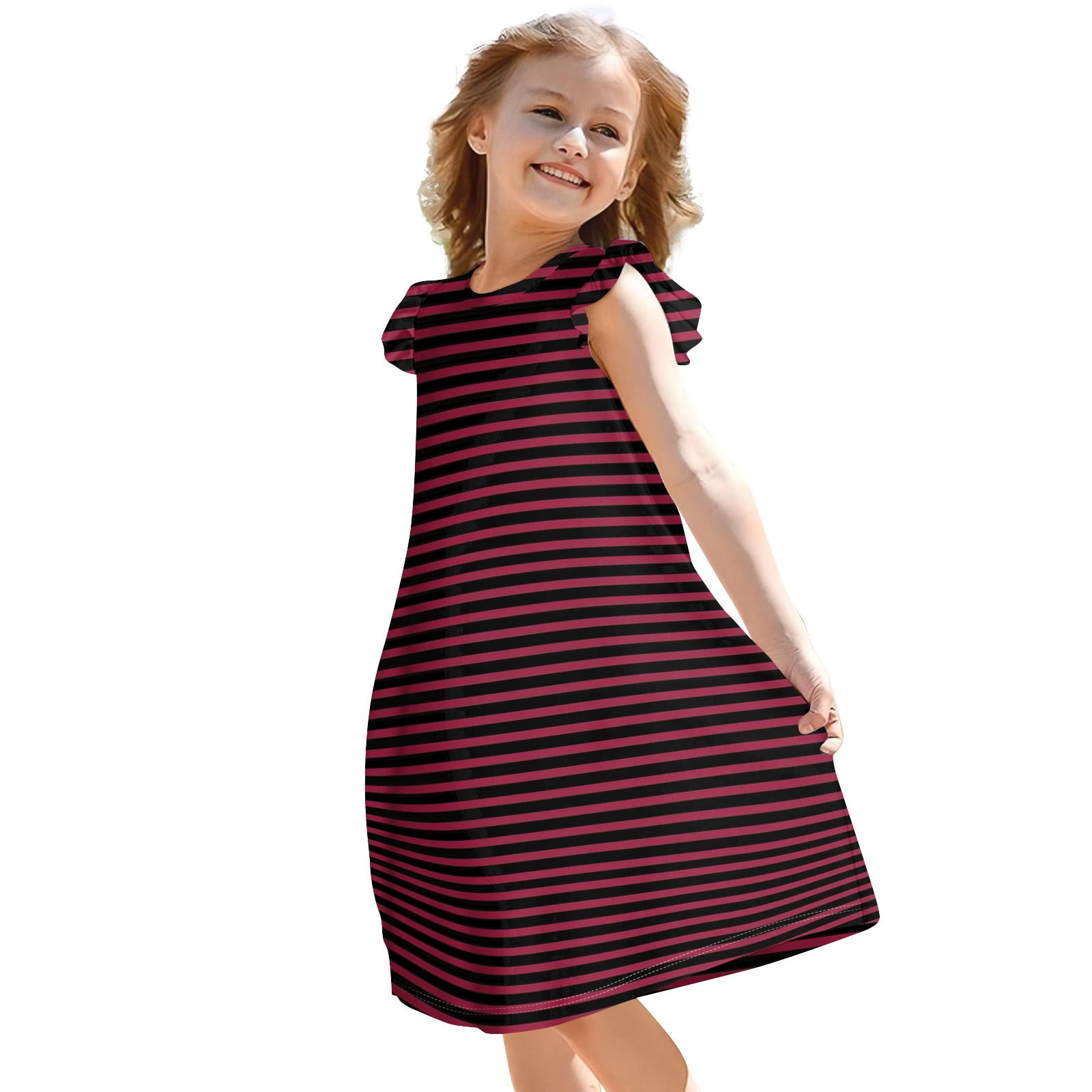 Divhosrg Girls Dresses 5t, White Girls Dress, Flutter Sleeve a Line ...