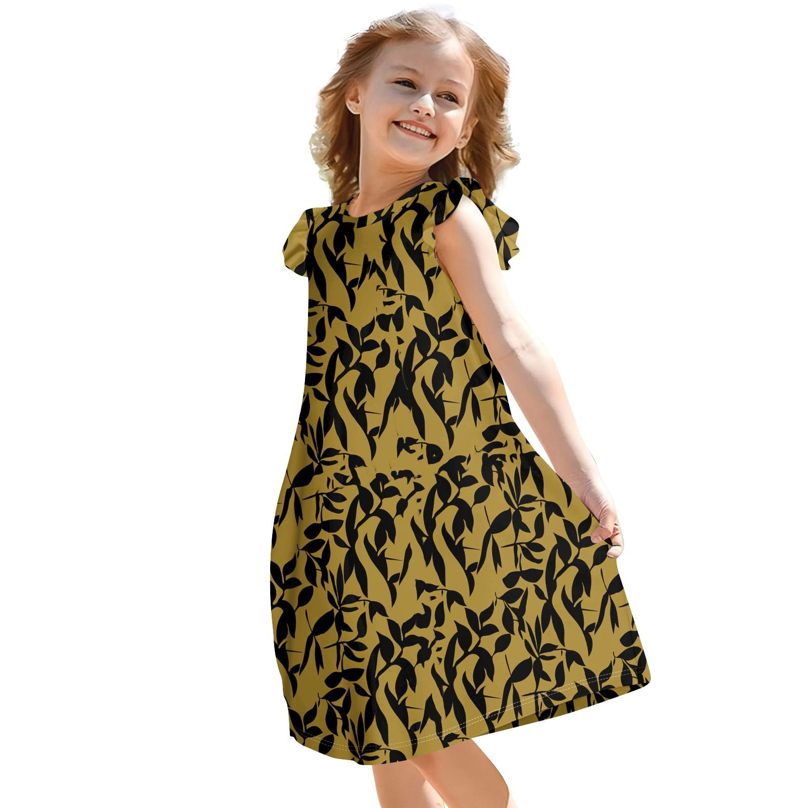 Divhosrg Girls Dresses Size 14-16, Blue Dress for Girls, Flutter Sleeve ...