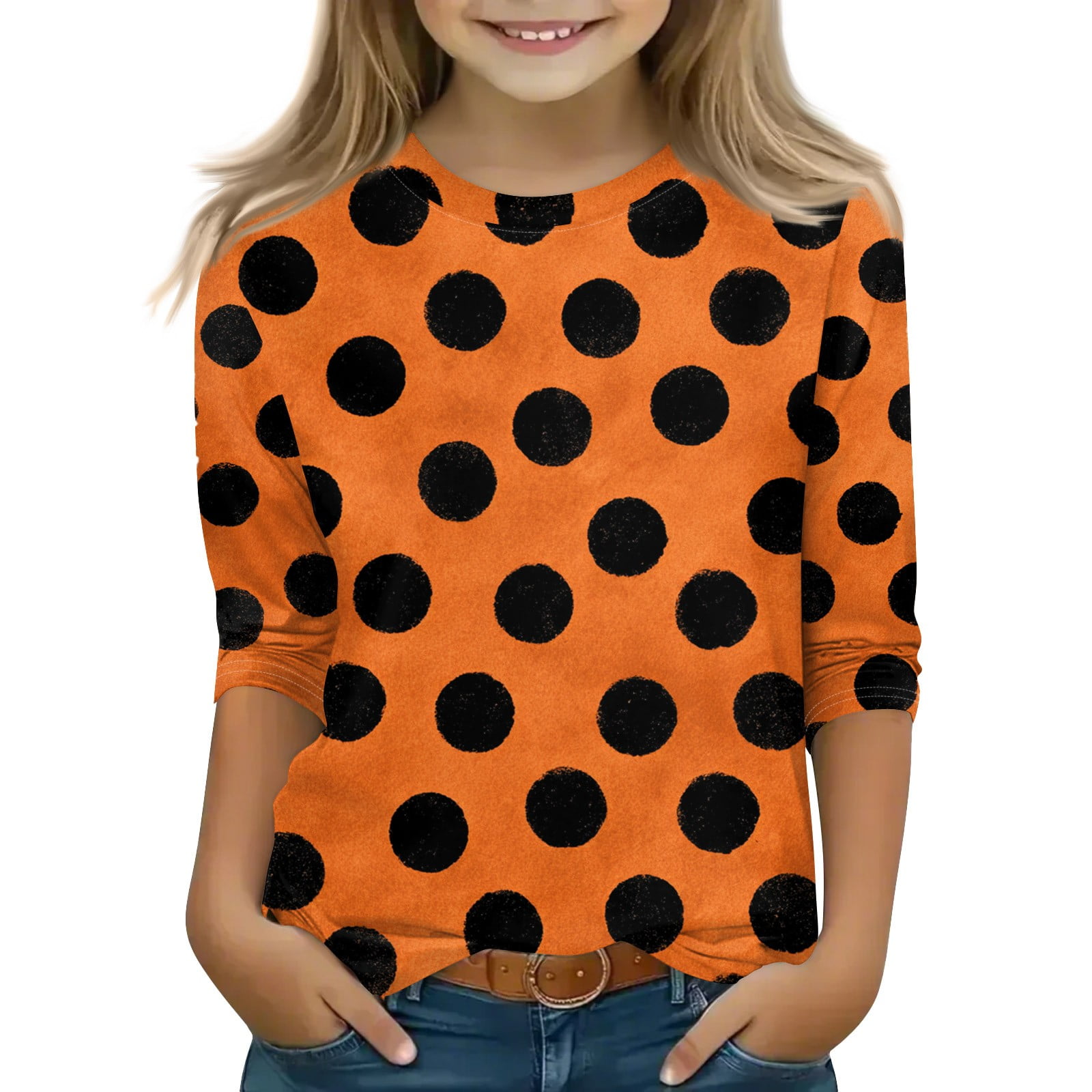 Divhosrg Halloween Shirts for Girls Size 10-12, Girls 3/4 Length Sleeve ...