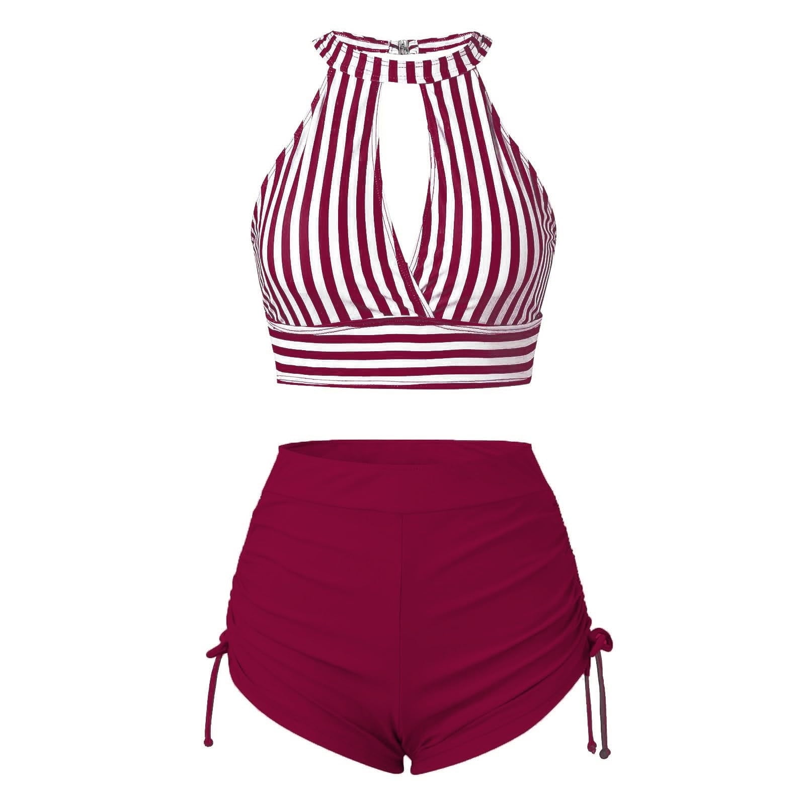 Divhosrg High Waisted Swimsuits for Women, Bikini Sets for Women Full ...