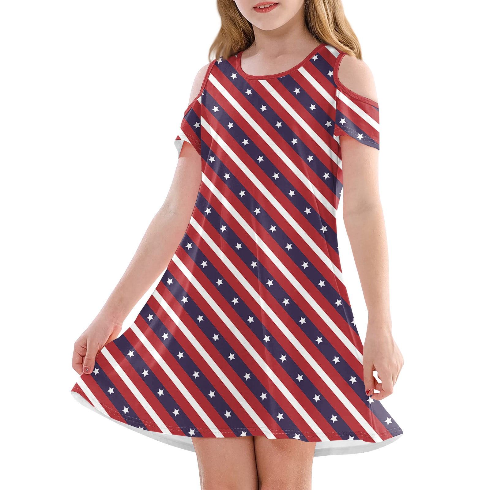 Divhosrg July 4th Dress for Girl, Girls Fourth Of July American Flag ...