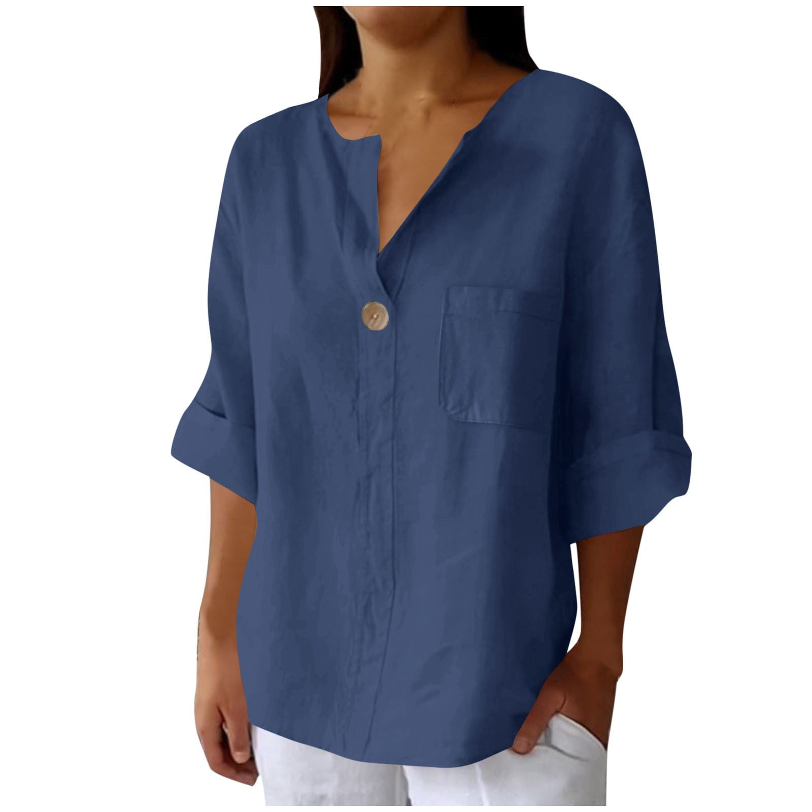Divhosrg Linen Shirts for Women Clearance, Plus Size Button Down Shirts for Women Clearance ...