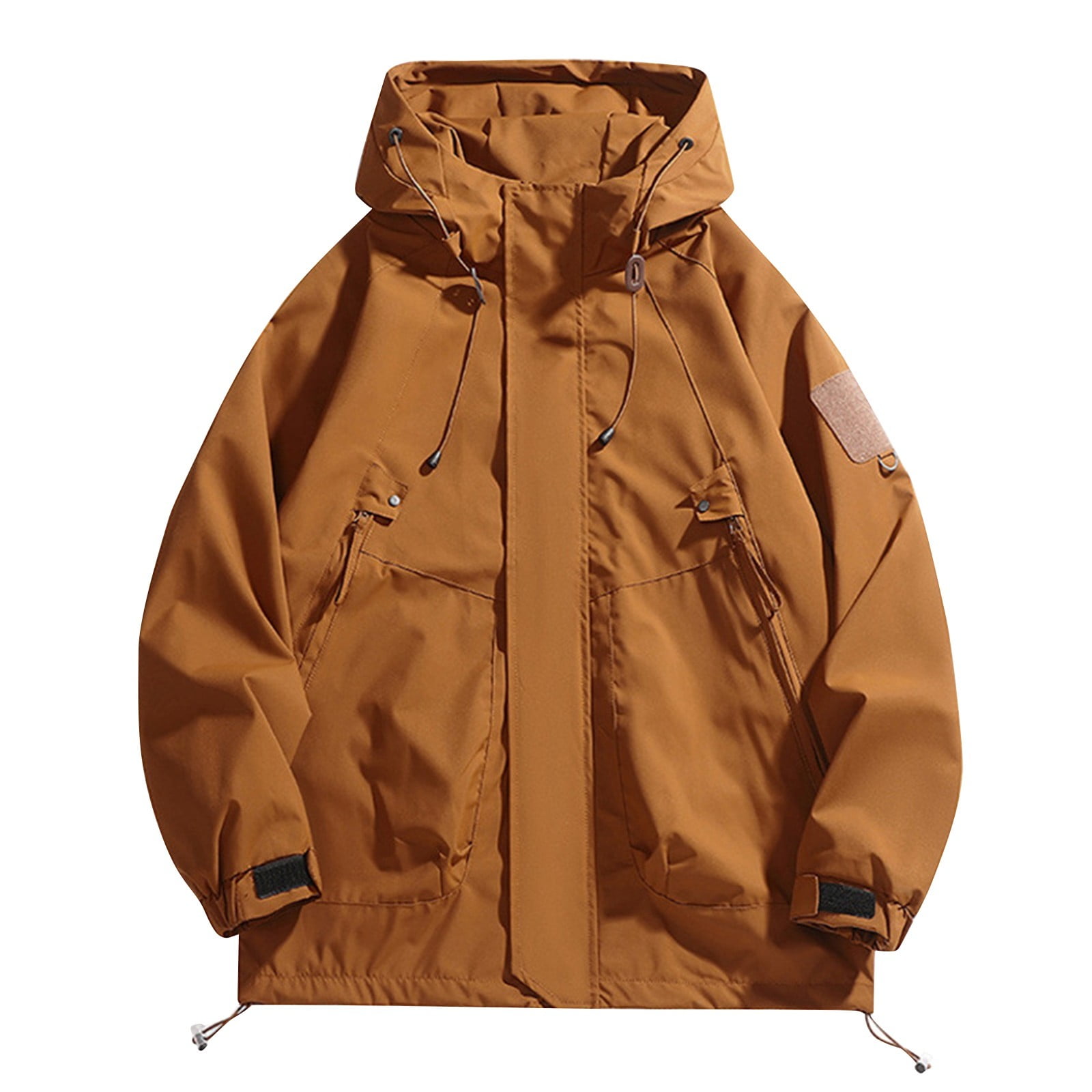 Divhosrg Men's Camping Jackets Waterproof Windbreaker Rain Jacket ...