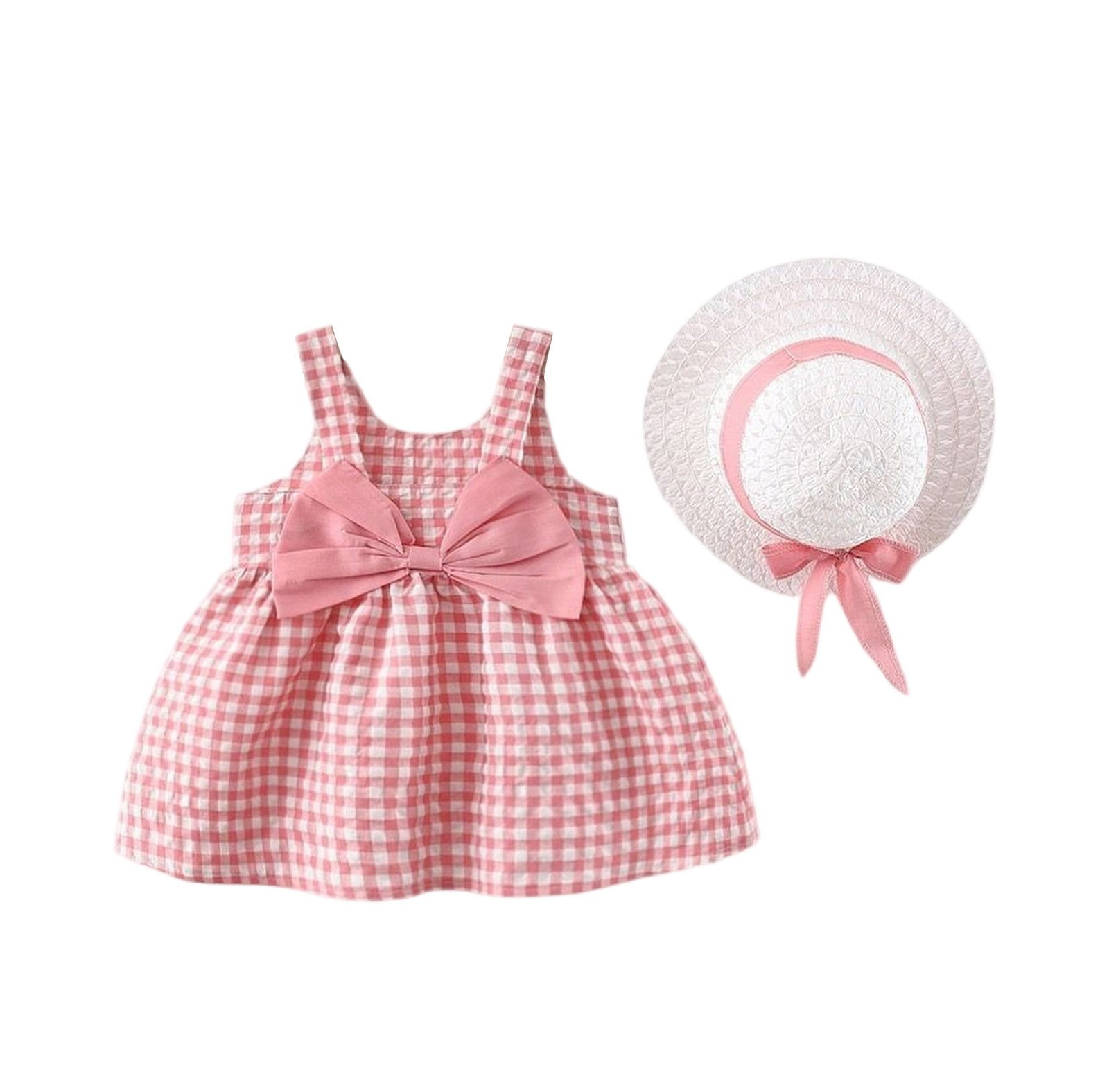 Divhosrg Toddler Baby Girls Hawaiian Holiday Dress + Straw Hat Rainbow ...