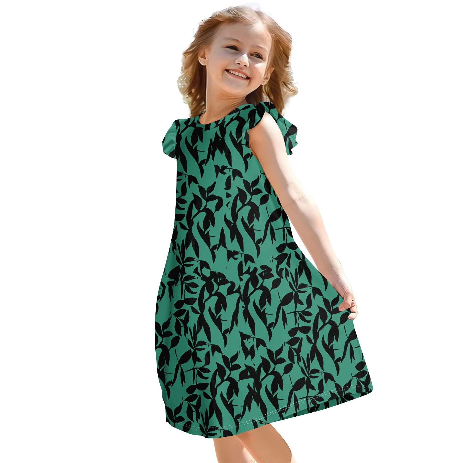 Divhosrg Tween Girls Dresses, Floral Dress for Girls, Flying Sleeve ...