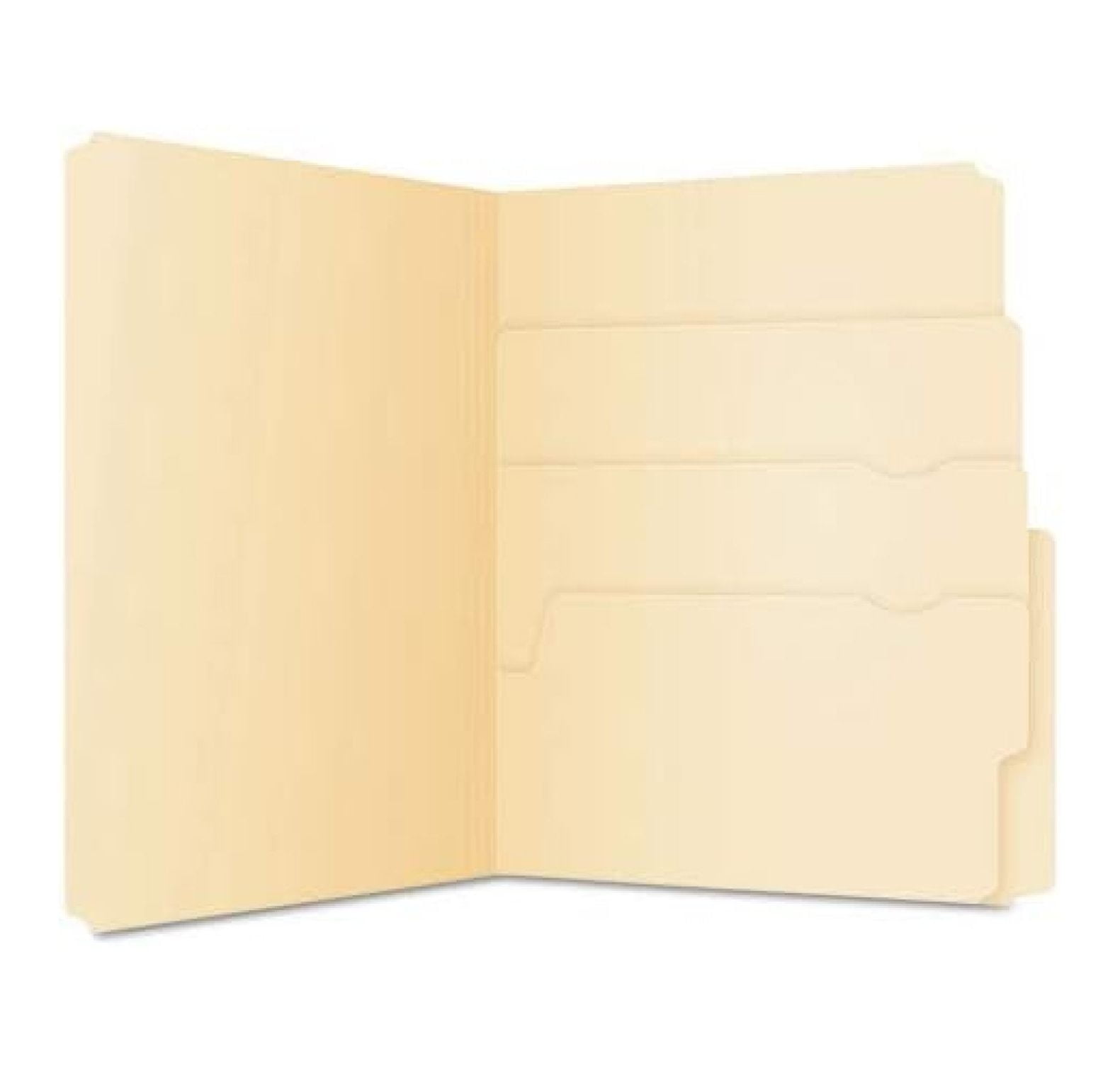 Divide it Up File Folder, Multi Section, 1/2 Cut Tab, Letter, Manila ...