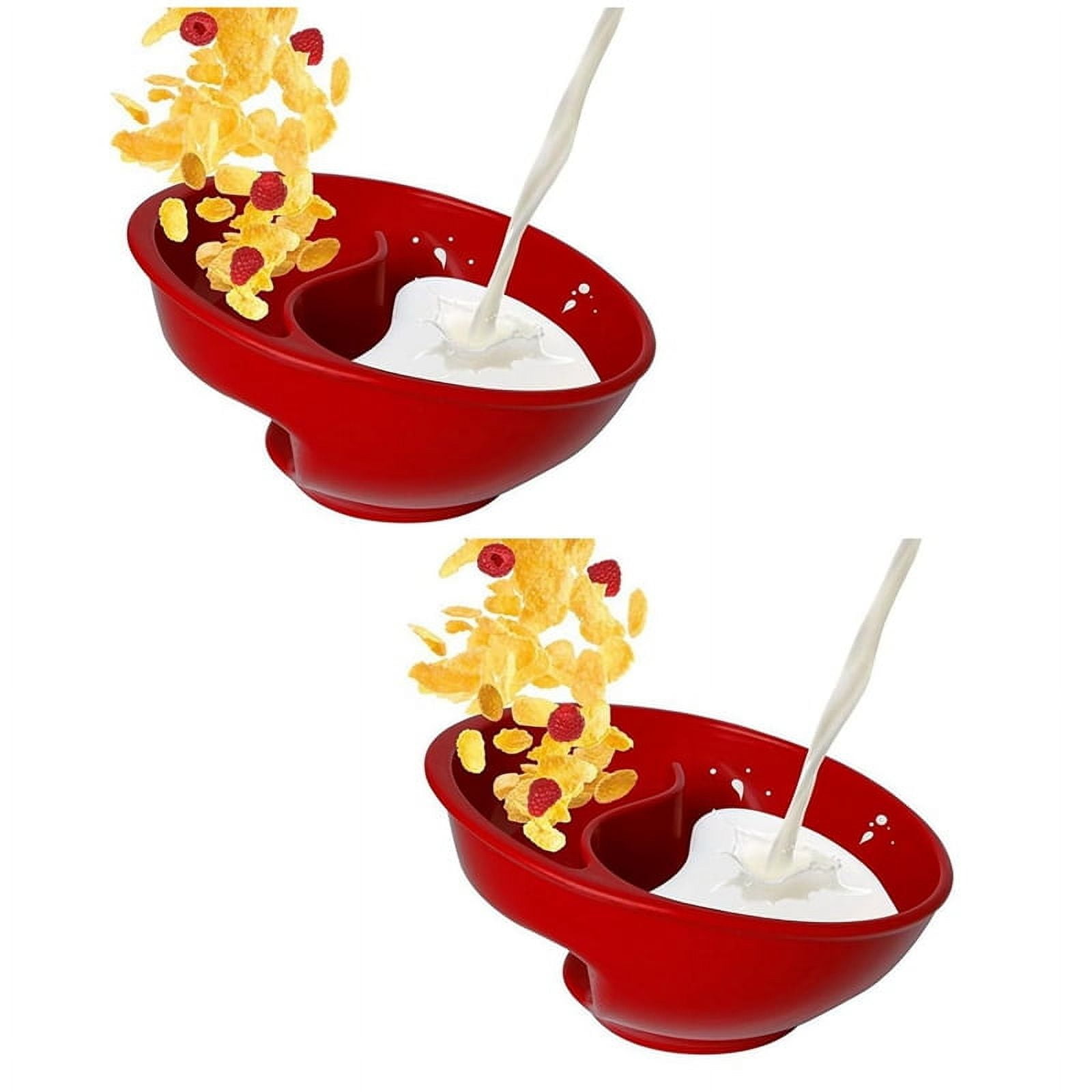 Divided Cereal Bowl, Reusable Snack and Dip Bowls for Yogurt, Milk ...