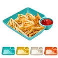 Divided Chips and Dip Serving Dish Plates, Veggie Platter Dipping Trays ...