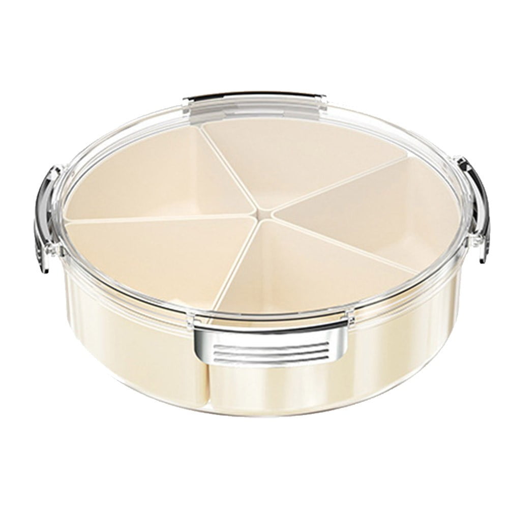 Divided Clear Snack Serving Tray with Lid, Snackle Box Charcuterie ...