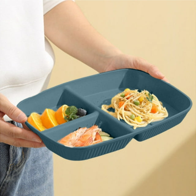 Divided Dinner Plate, Multi-compartment Tray, 3 Sections Design, Solid ...
