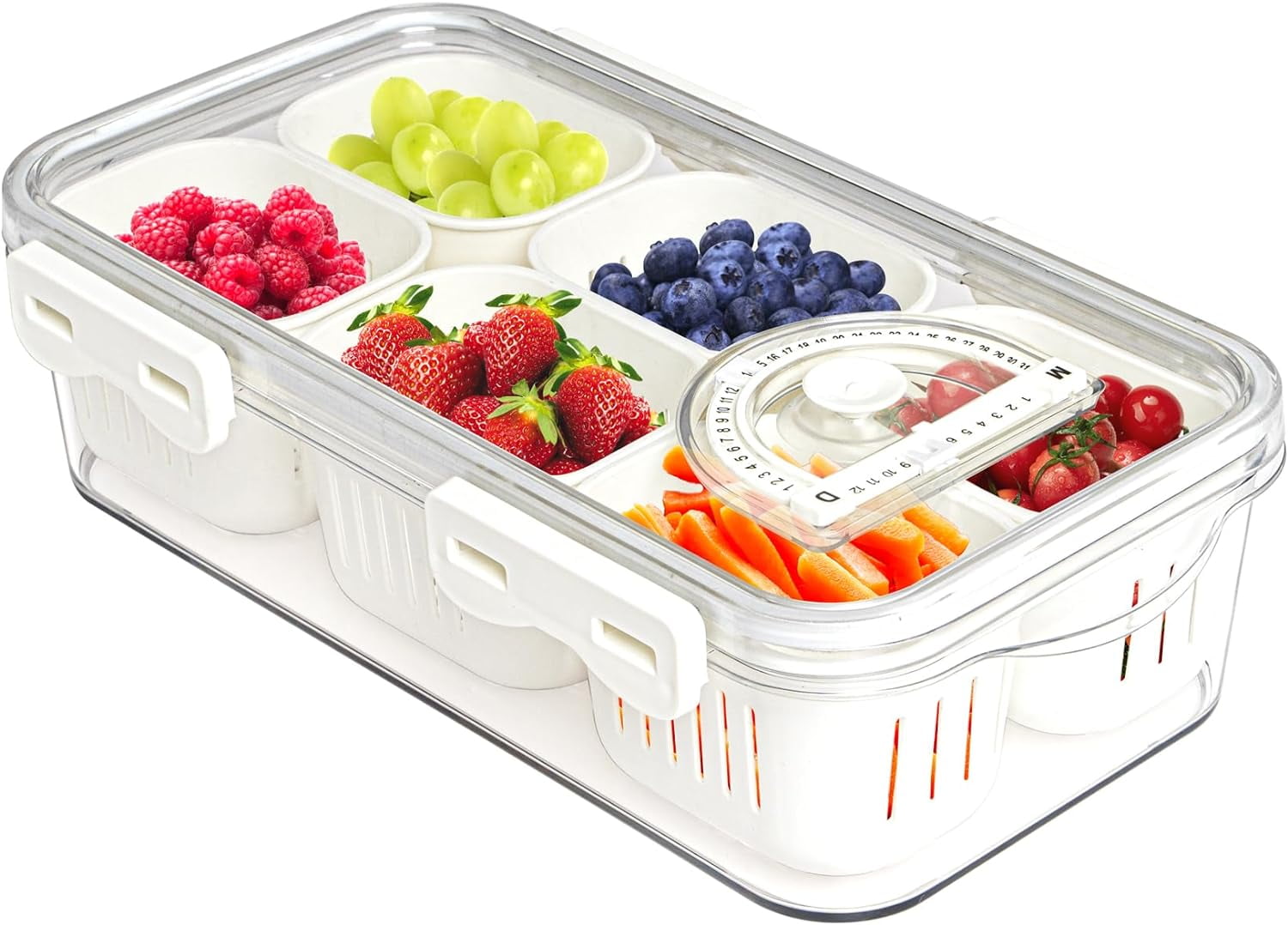 Divided Food Serving Tray with Lids Stackable Snackle Box for Candy ...