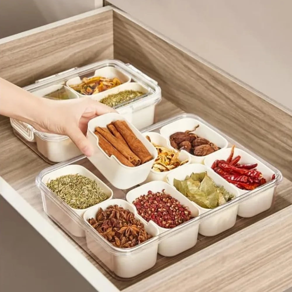 Divided, Airtight Food Storage Container - Compact, Portable with ...