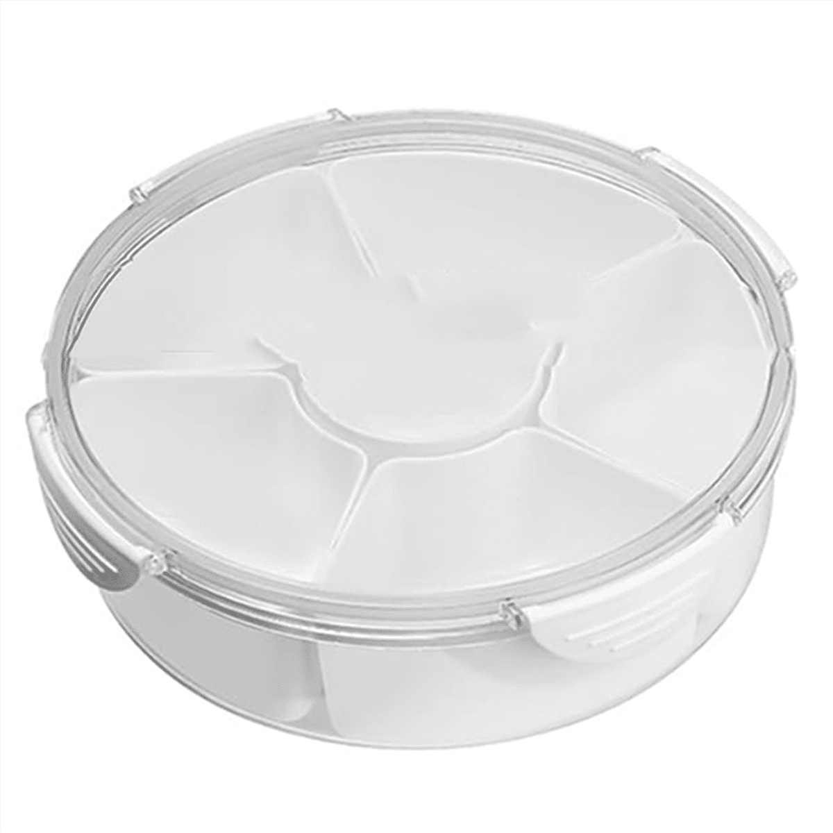 Divided Plastic Snackle Box with 6 Compartments for Serving Platter ...