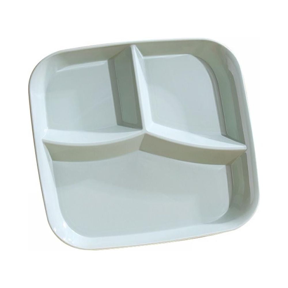 Divided Plate for Adult,1 Pack 3 Compartments Square Portion Control ...