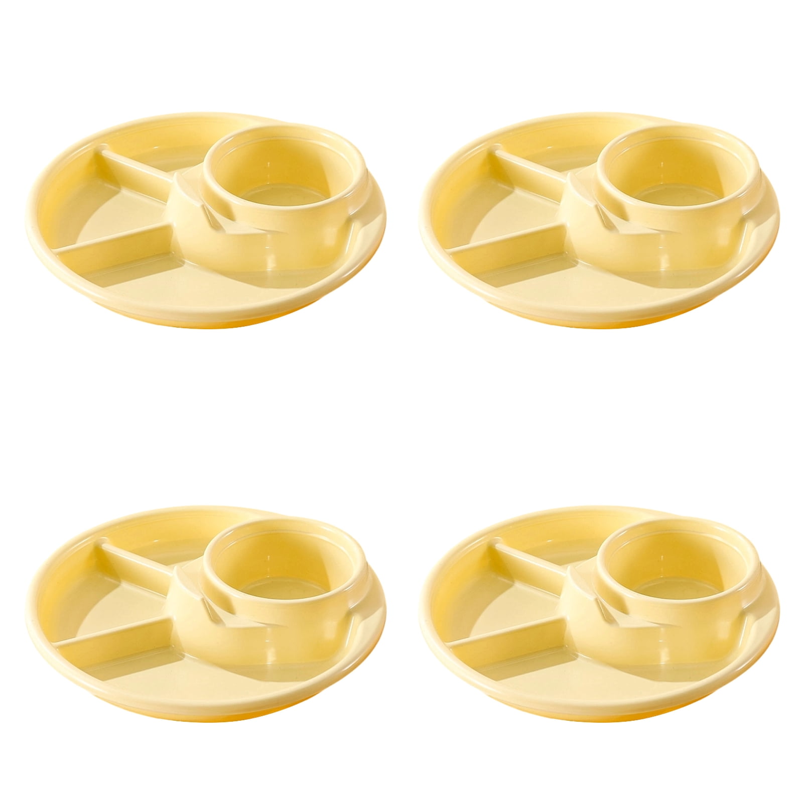 Divided Plates for Adults 4 Packs Unbreakable Portion Control Plate ...