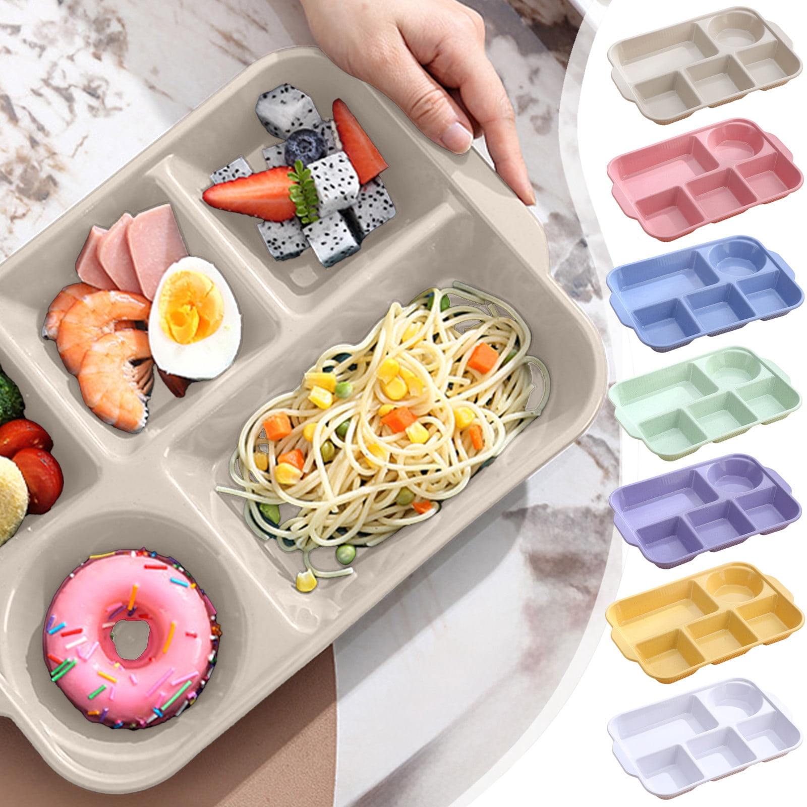Divided Plates for Adults, Snack Plates, Plates with Dividers ...
