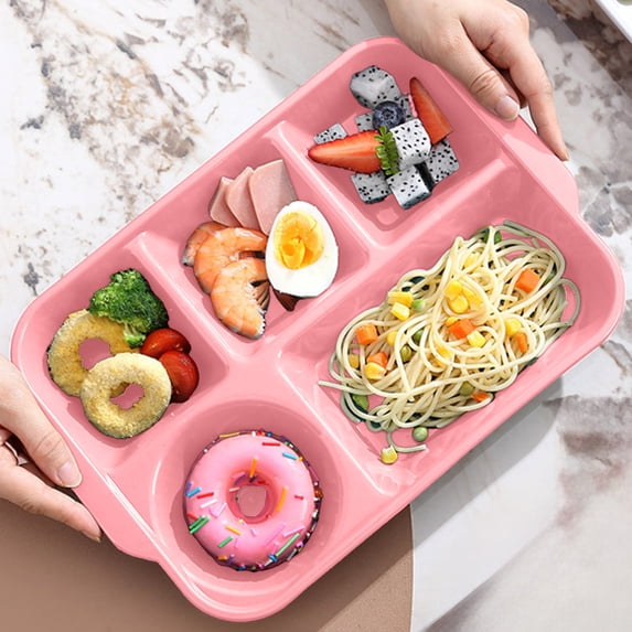 Divided Plates for Adult,Portable Reusable Breakfast Tray,Versatile ...