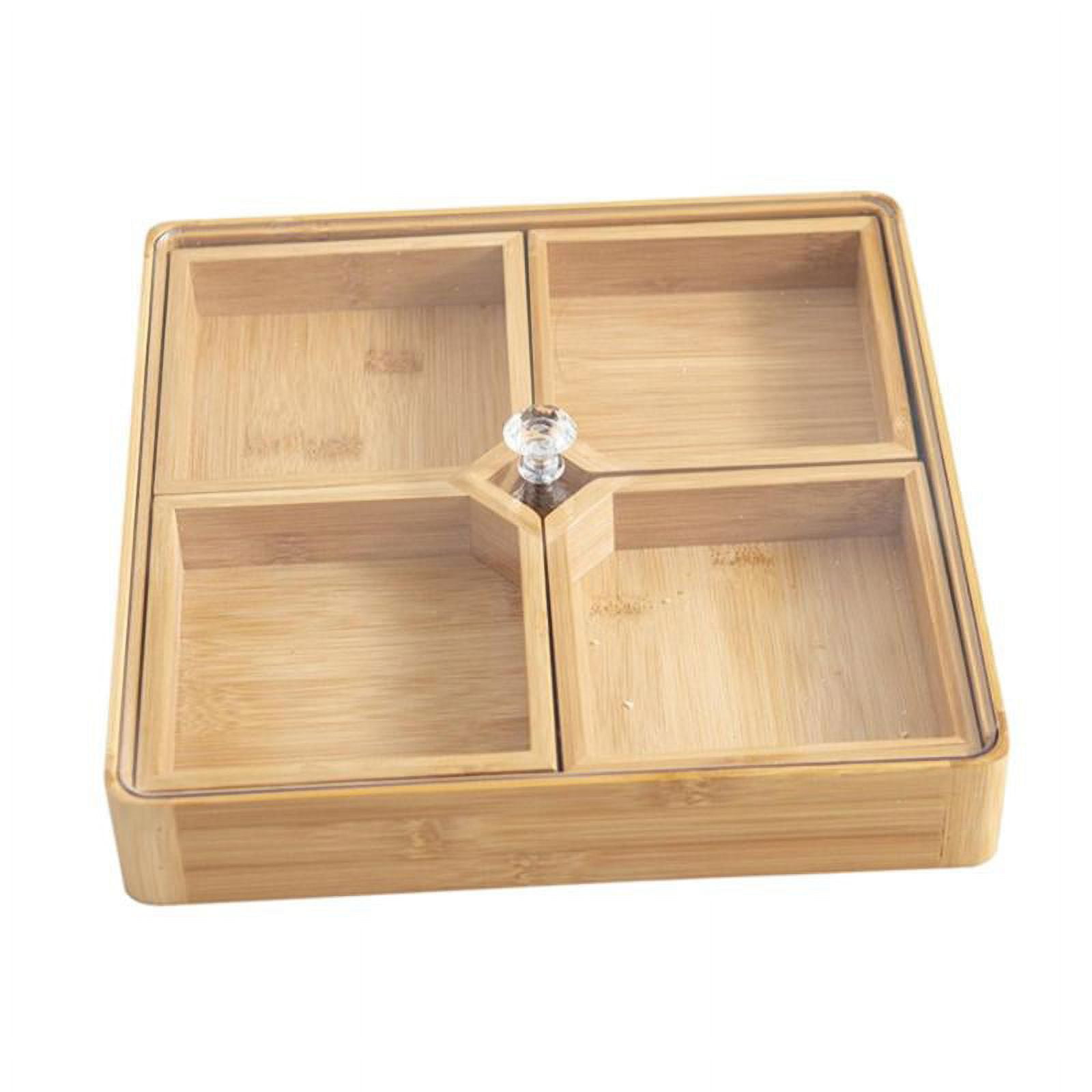 Divided Sectional Serving Tray Bamboo 28x28x5cm - Walmart.com