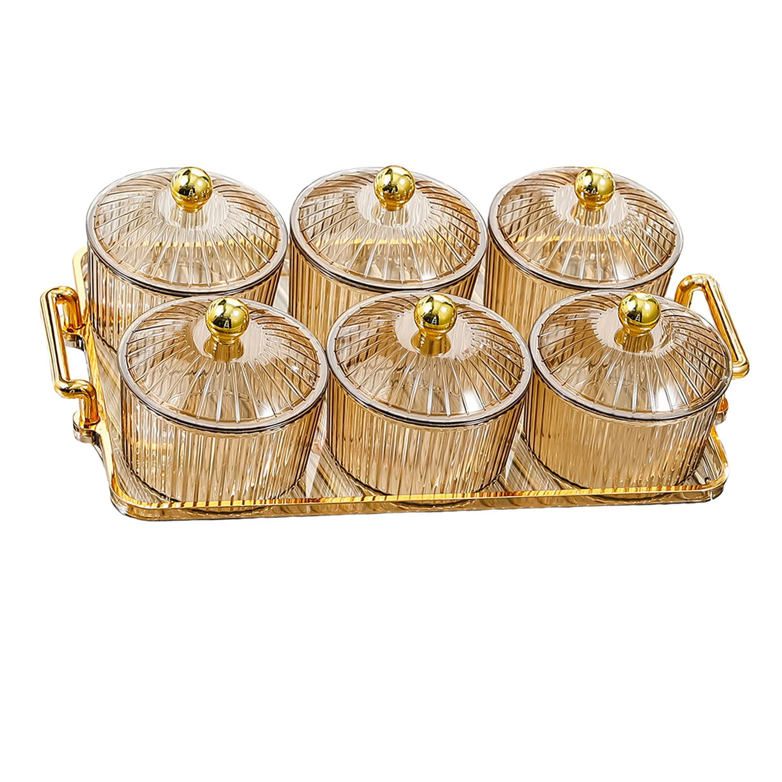 Divided Serving Dishes Appetizer Tray，6pcs Removable Bowl Appetizer ...