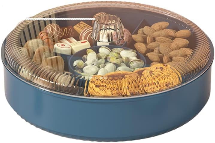 Divided Serving Dishes with Lid, Appetizer Tray Compartment Round ...