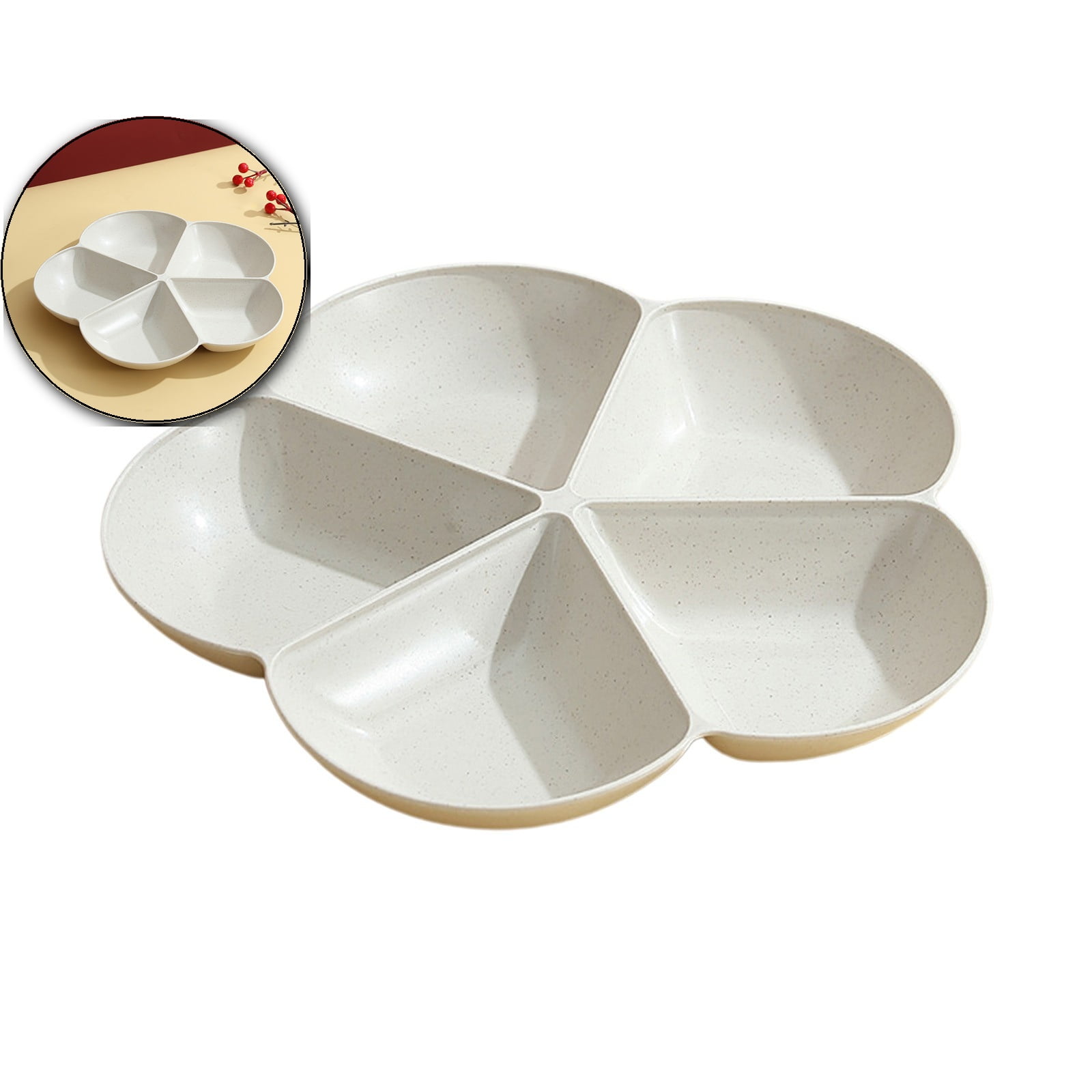 Divided Serving Tray, Appetizer Sectioned Platter, Dessert Serving Dish ...