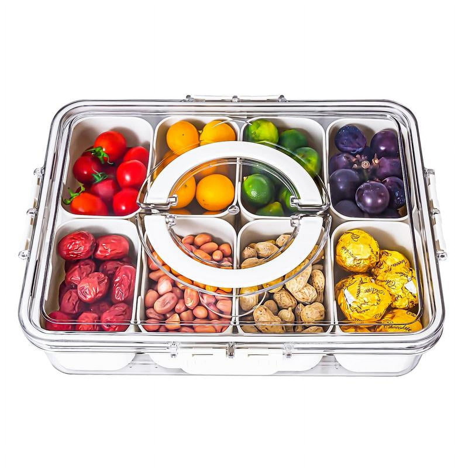 Divided Serving Tray with Lid and Handle--Snackle Box Charcuterie ...
