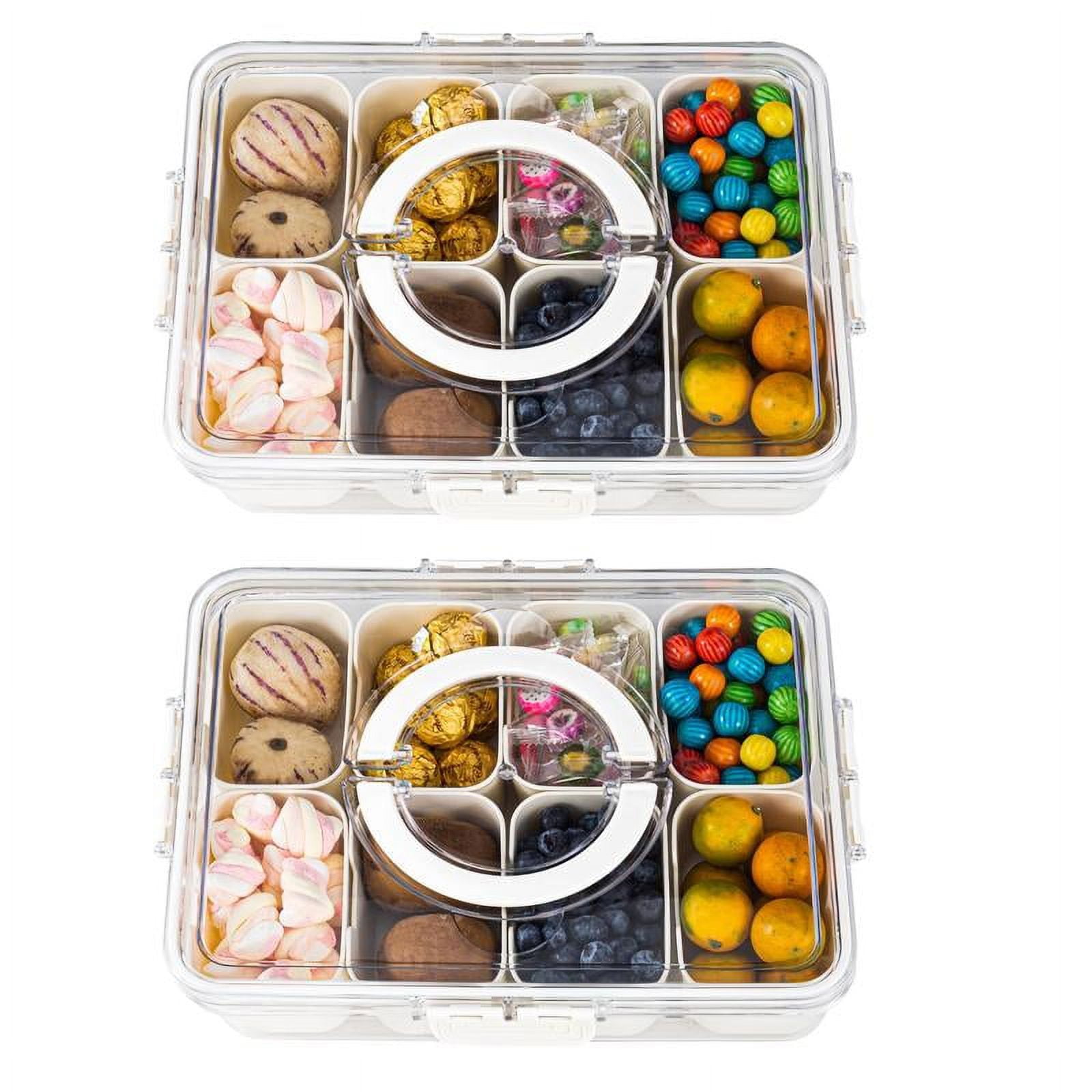 Divided Serving Tray with Lid and Handle--Snackle Box Charcuterie ...