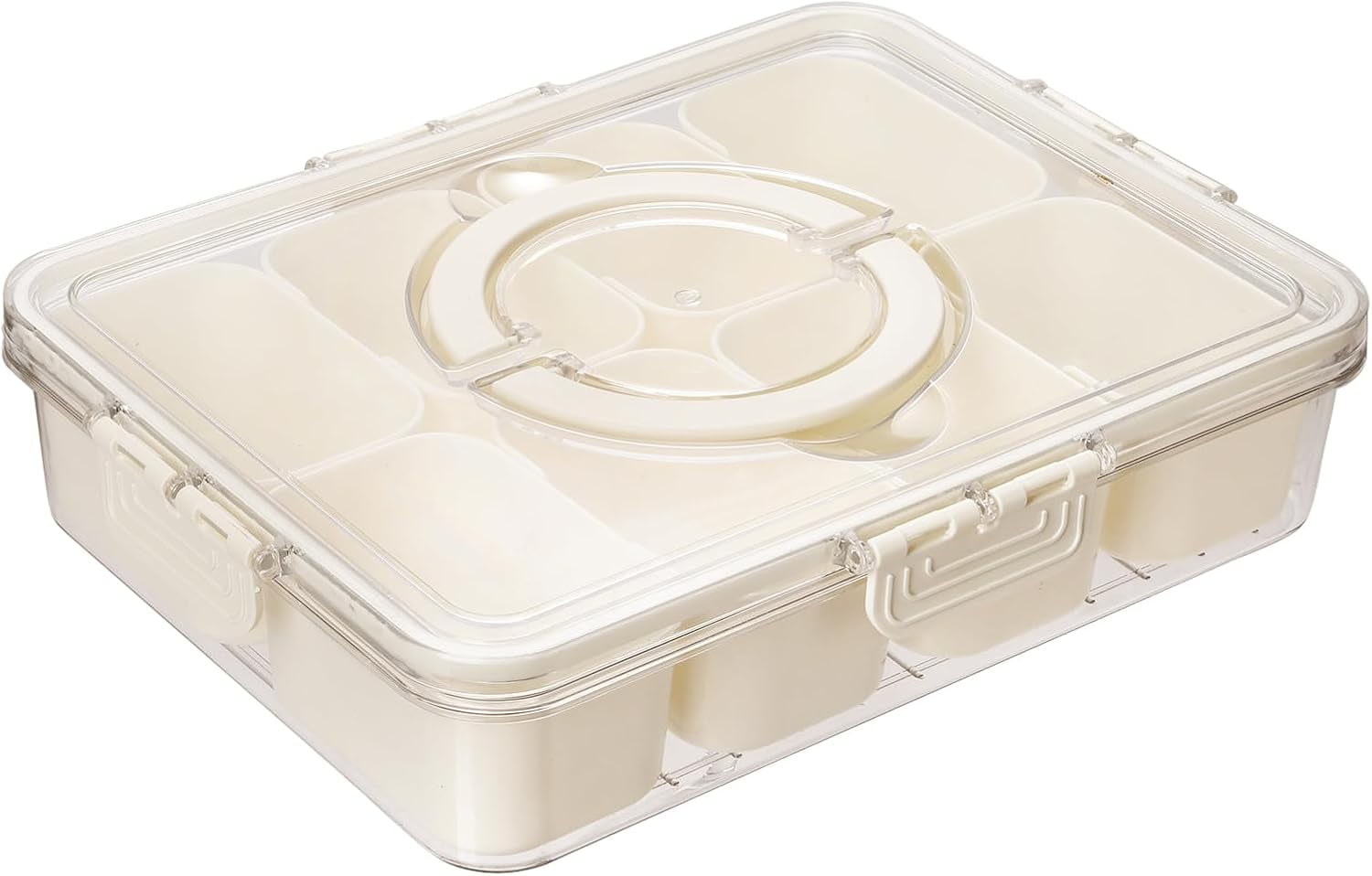 Divided Serving Tray with Lid and Handle, Veggie Tray with Lid for ...