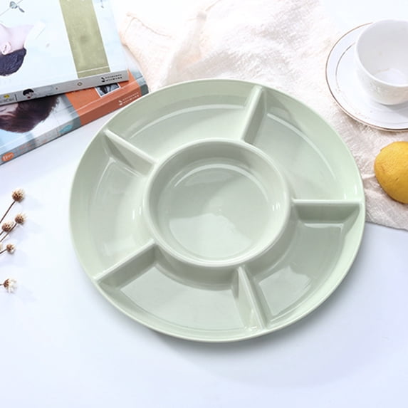 Divided Serving Tray, Unbreakable Fruit Tray, 6 Sectional Party Snack ...