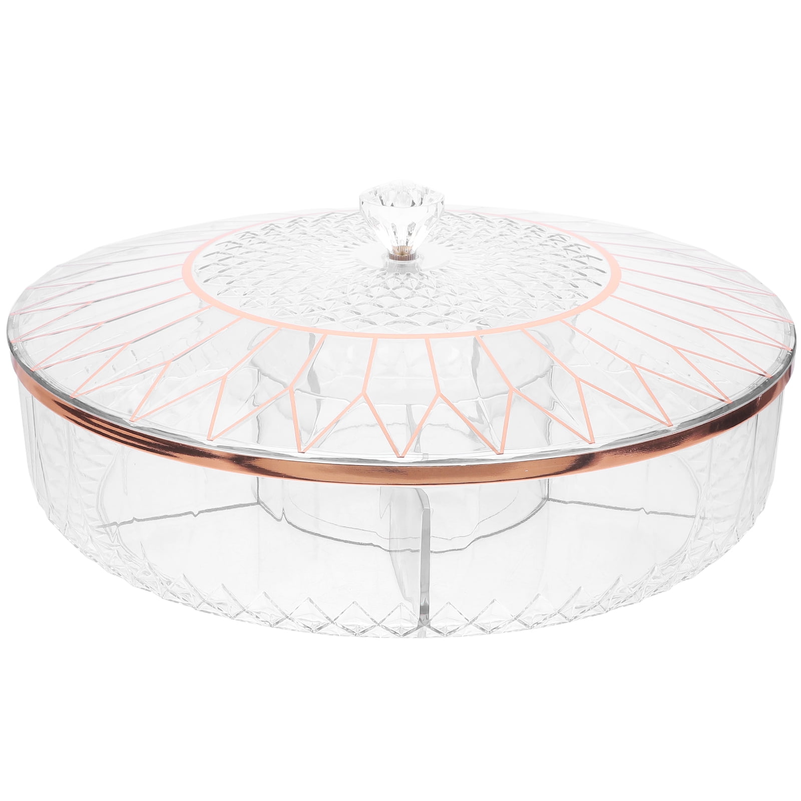 Divided Serving Tray with Cover Compartment Serving Platter Snack Plate ...