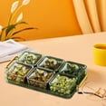 Divided Serving Tray with Lids, 6-Compartment Snack Organizer for ...