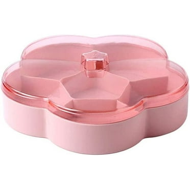 [100 Pack] 10 Inch Round Plastic Appetizer Tray with Lid - 5 ...