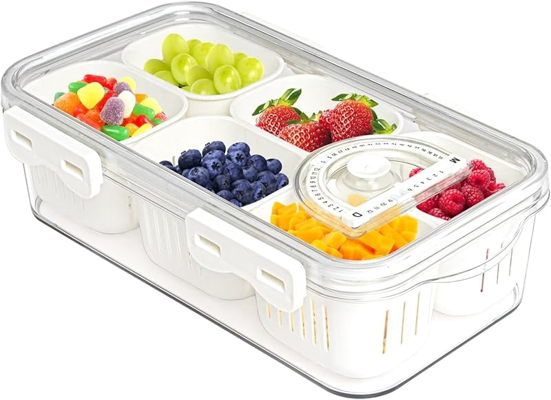 Divided Snackle Box Charcuterie Container Clear Cheese Container for ...