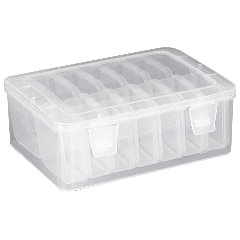 Divided Storage Box Storage Bins Clear Plastic Boxes Clear Organizer ...