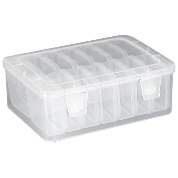 Divided Storage Box Storage Bins Clear Plastic Boxes Clear Organizer ...
