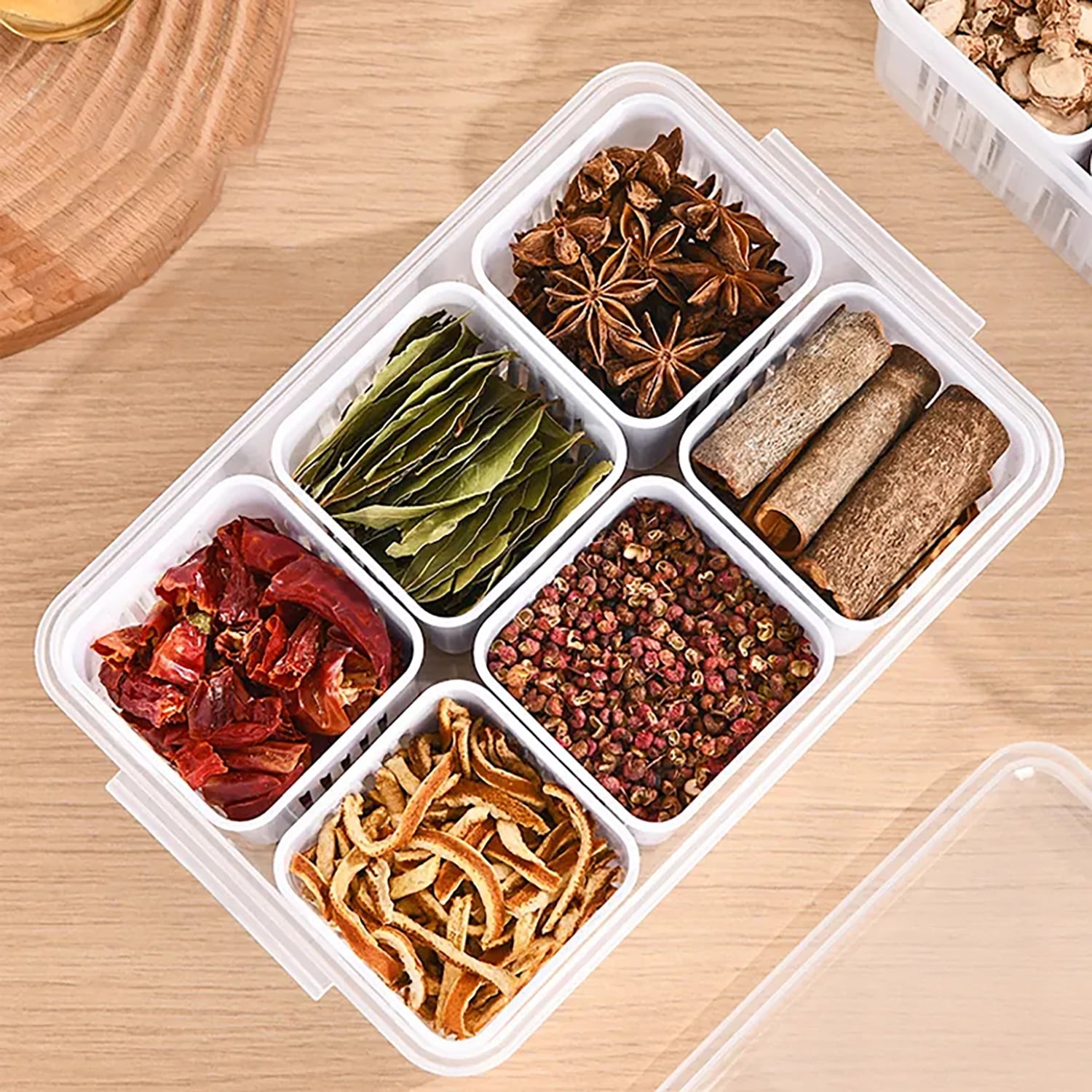 Divided Veggie Tray with Lid Stackable Vegetable Storage Appetizer ...