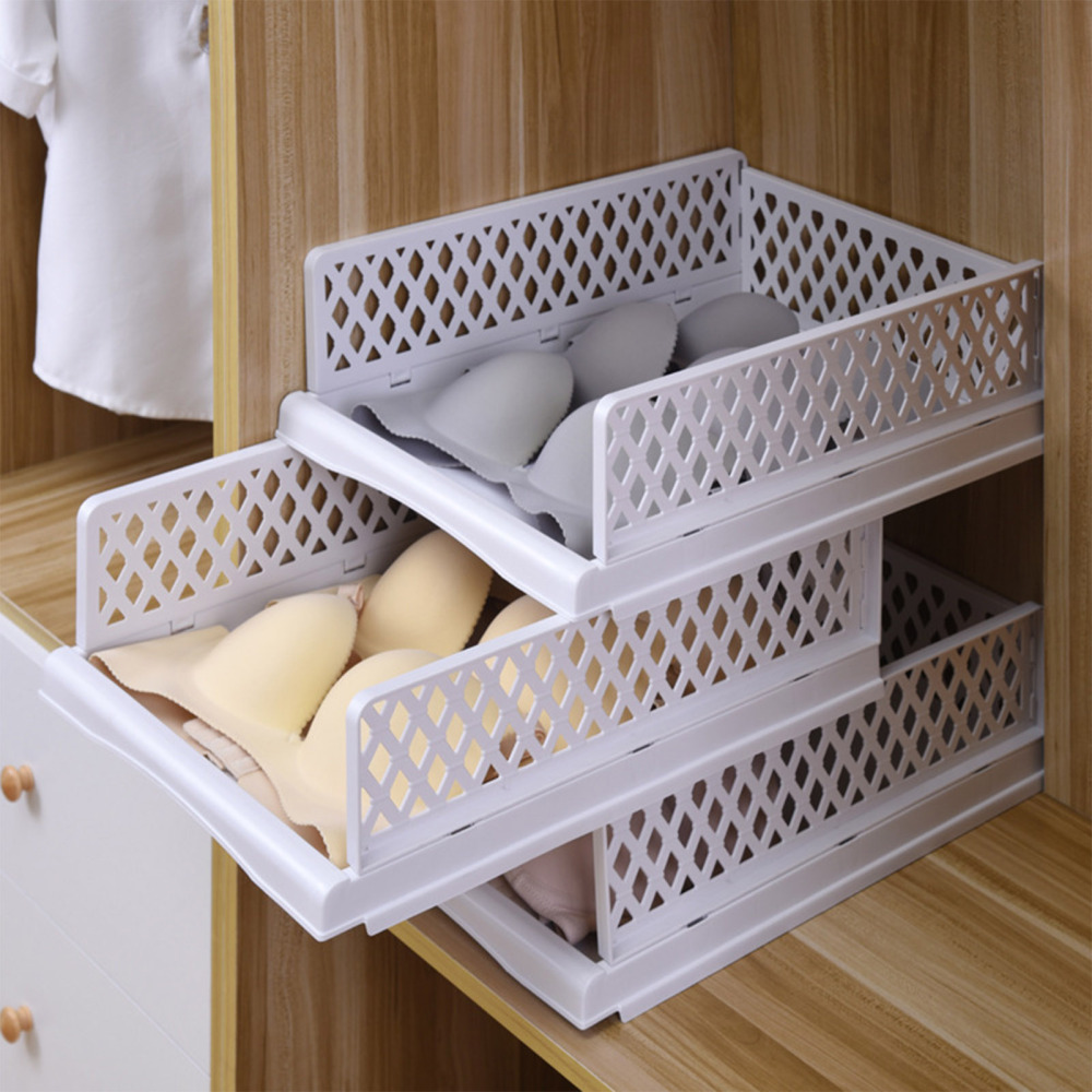 Divider Box Drawer Organizer Stackable Plastic Storage Basket for ...