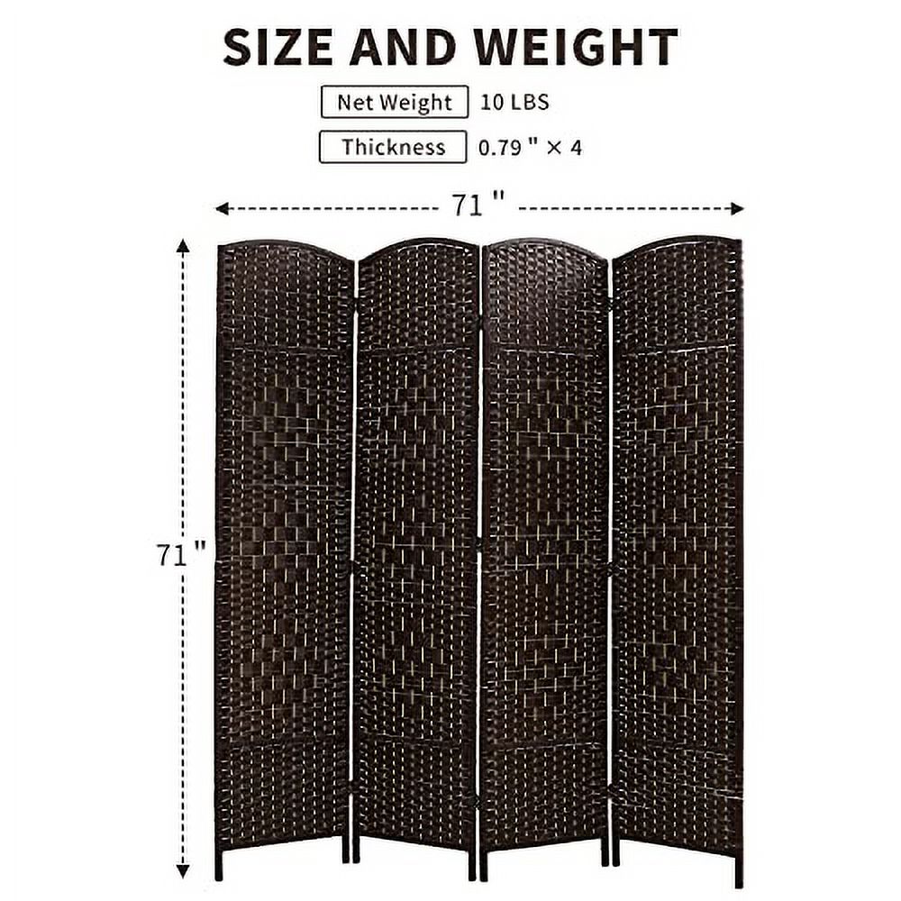Divider Room Panel, 4 Panel 6 Ft Folding Privacy Screens, Freestanding ...