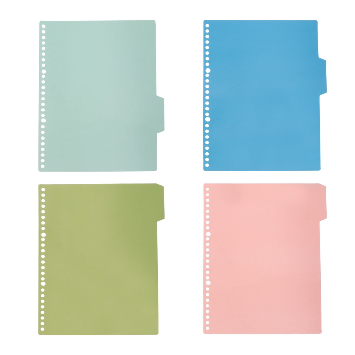 Dividers Binder Ring Page Insertable Pockets File Plastic Paper Divider ...