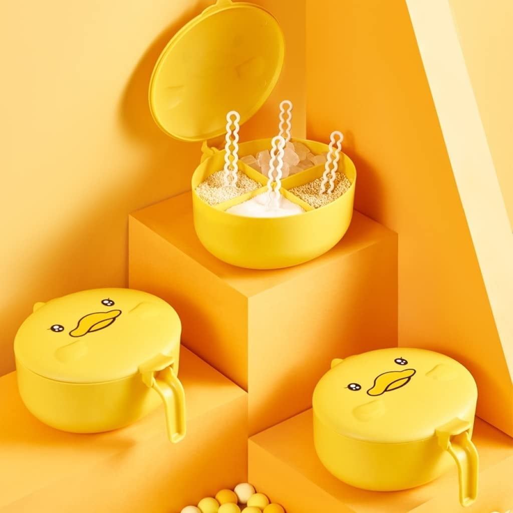 Divik Seasoning Container 4 Compartments Seasoning Box Spice Jar Condiment Container Kitchen ...