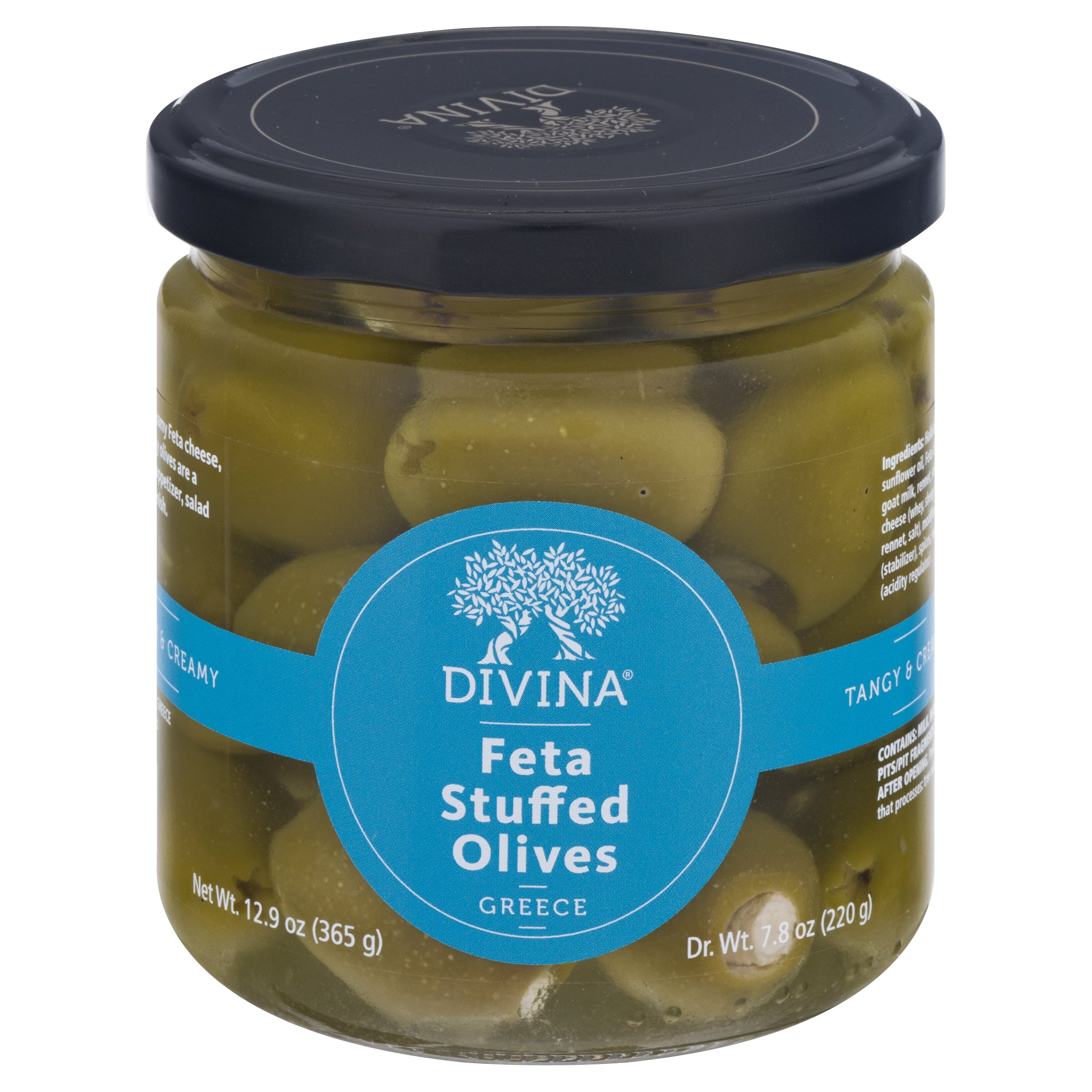 Divina Feta Stuffed Green Athos Olives 7.8 oz (Pack Of 6) - Walmart.com
